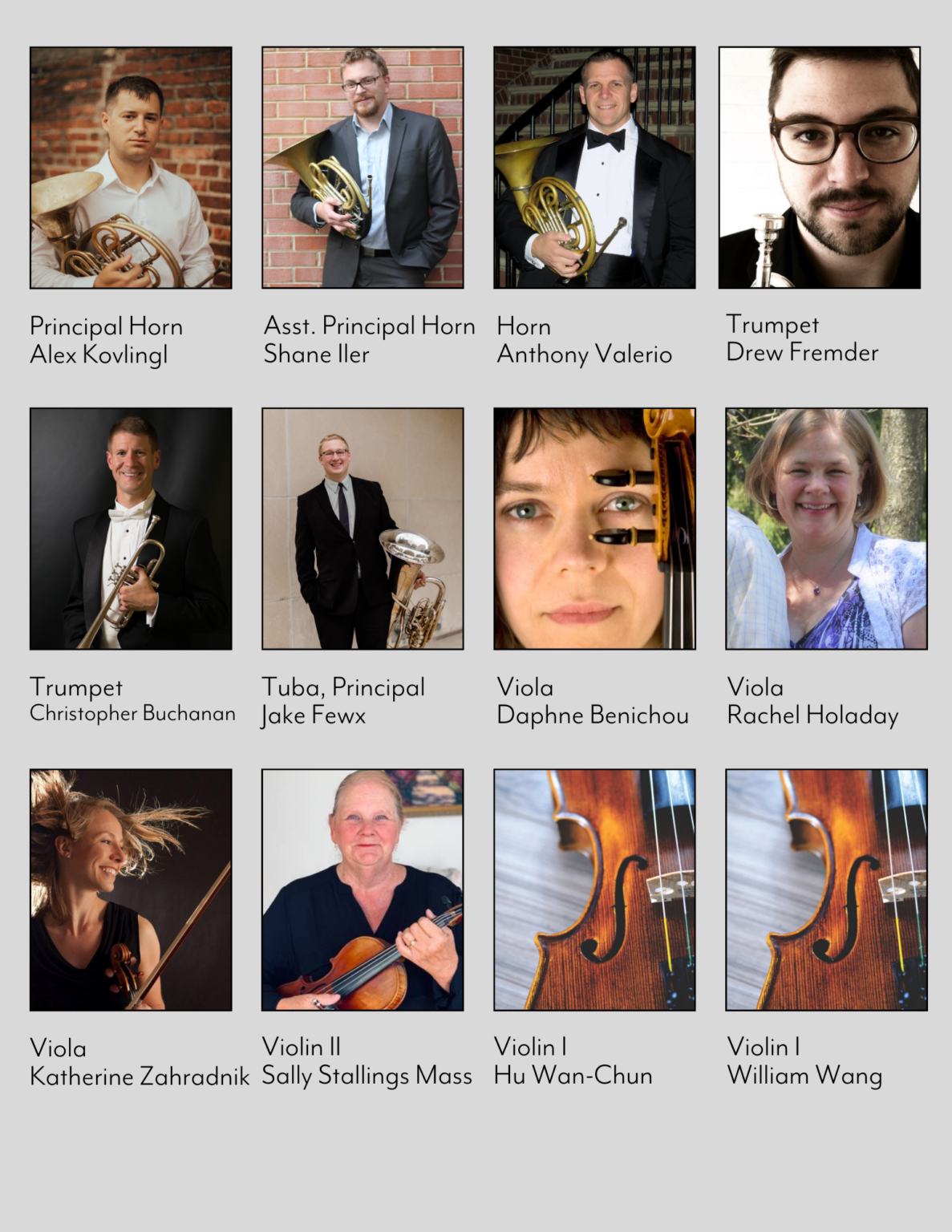 Musicians Available to Sponsor - Annapolis Symphony Orchestra